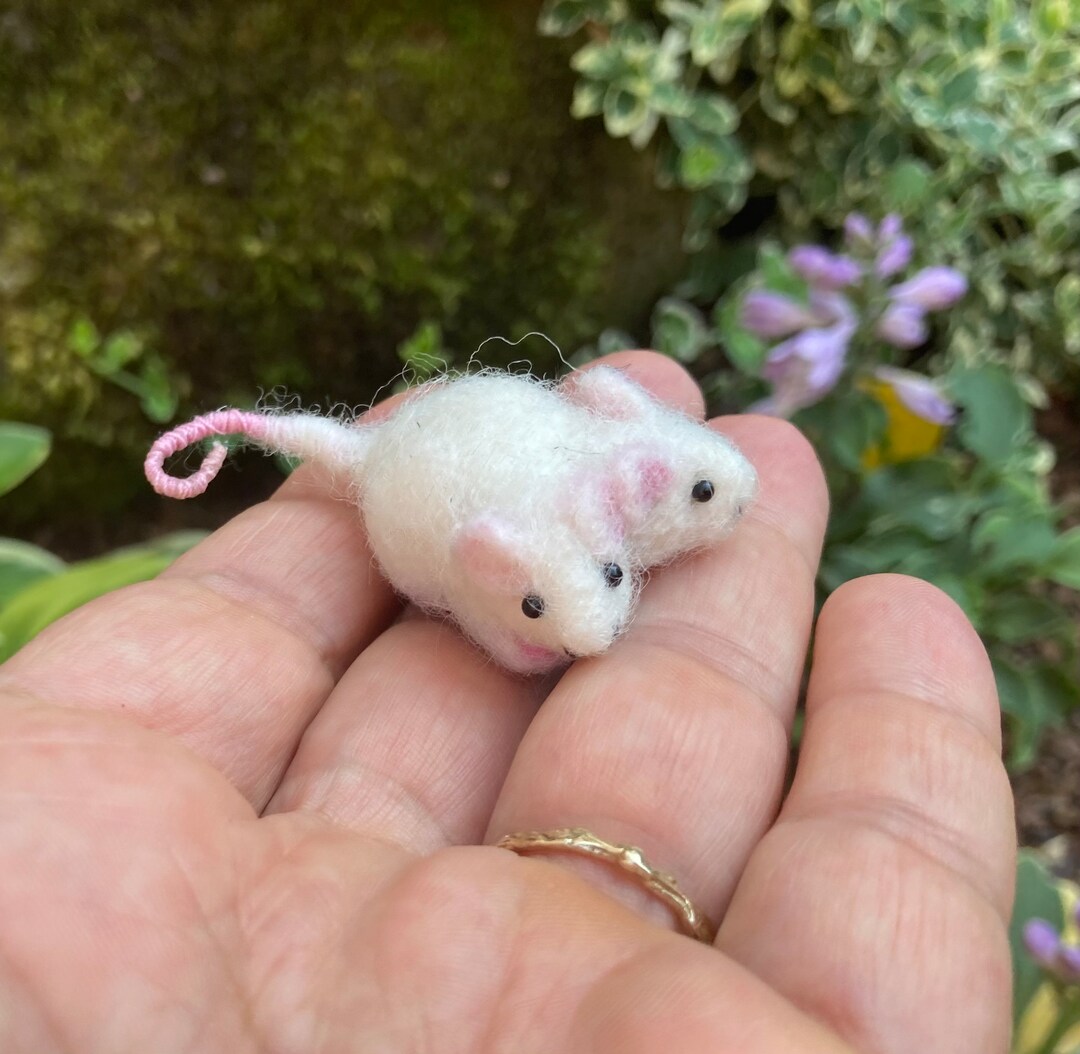 Miniature Needle Felted Siamese Twin Mice, Siamese Mice - Etsy