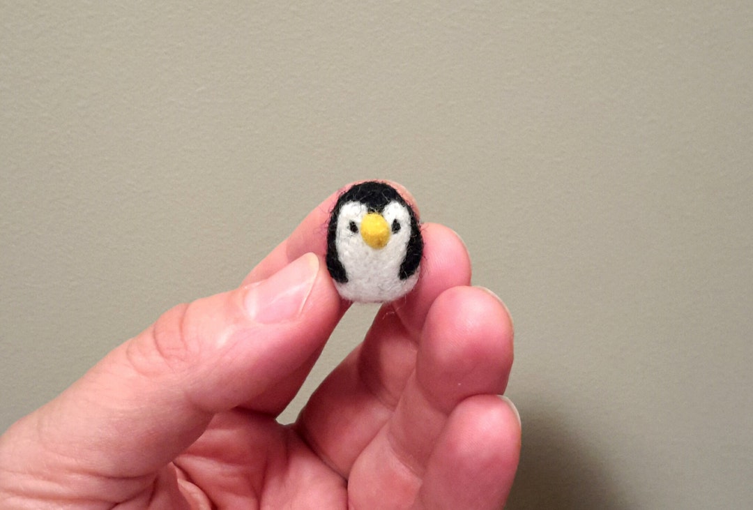 Miniature Felted Penguin, Micro Penguin, Felted Penguin, Collectable ...