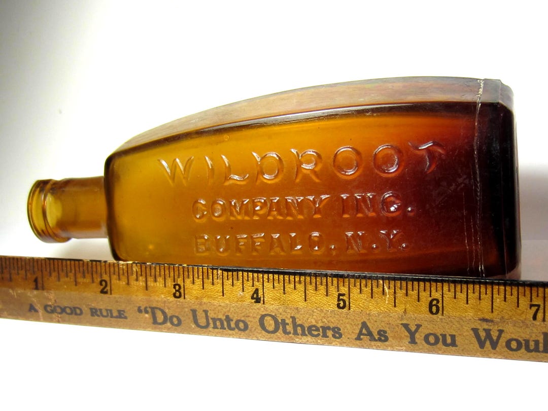 Vintage Wildroot Bottle – Amber Glass Hair Tonic Bottle – Buffalo NY ...