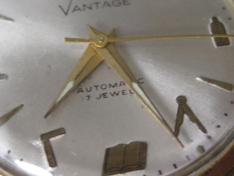Vantage by Hamilton Masonic Automatic 17 Jewels Gold Plated Wristwatch ...