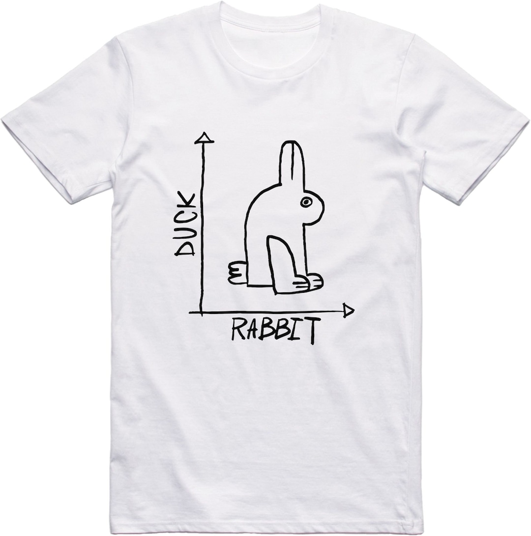 Mens Funny T-shirt Rabbit Duck Design Regular Fit 100% Cotton Tee - Etsy