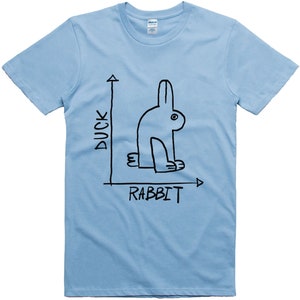 Mens Funny T-shirt Rabbit Duck Design Regular Fit 100% Cotton Tee - Etsy UK
