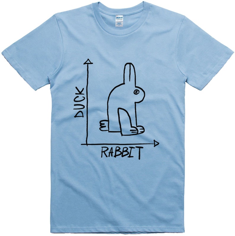 Mens Funny T-shirt Rabbit Duck Design Regular Fit 100% Cotton - Etsy UK
