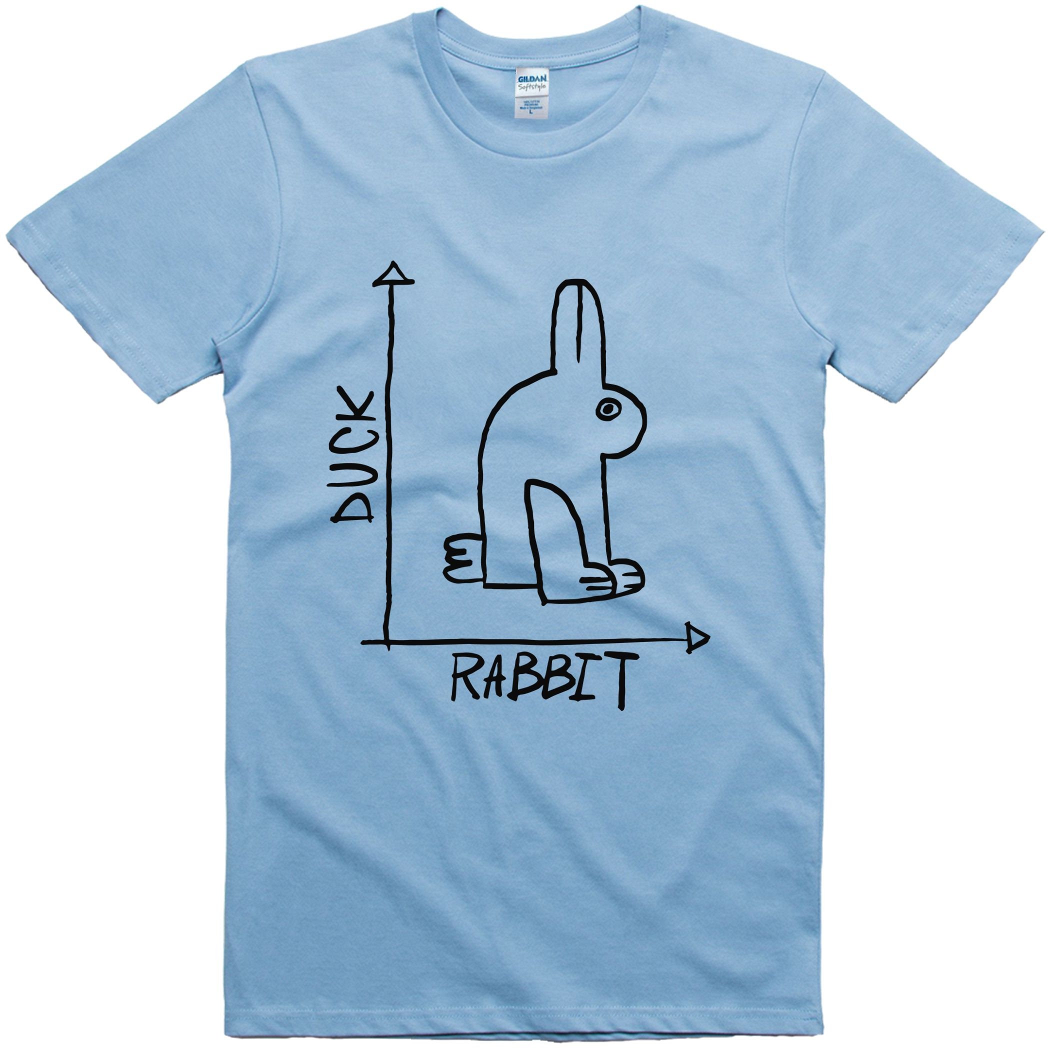 Mens Funny T-shirt Rabbit Duck Design Regular Fit 100% Cotton - Etsy UK