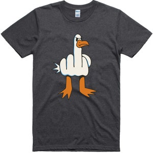 Mens Funny T-shirt Rude Seagull Design Regular Fit 100% Cotton Tee - Etsy