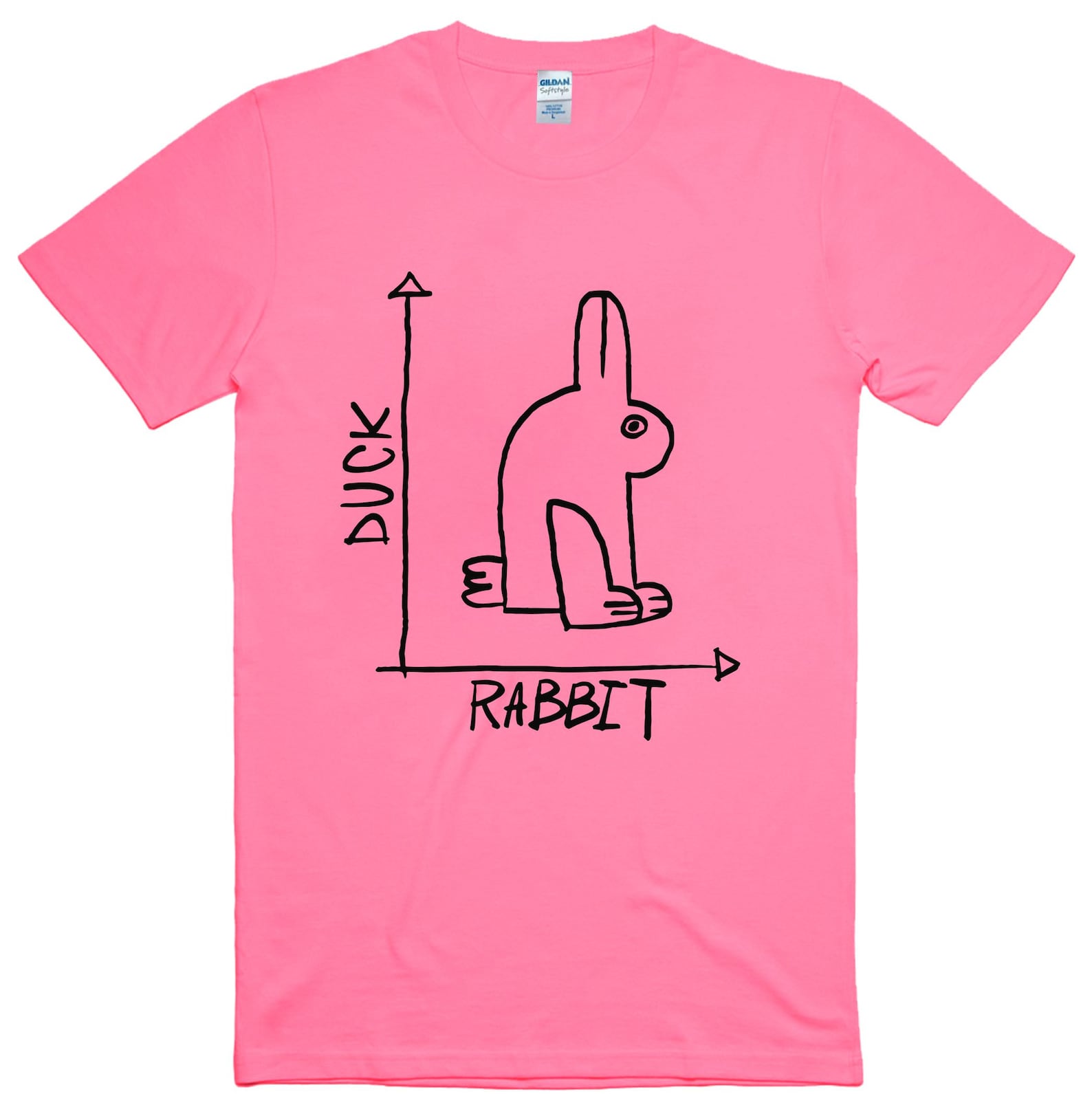 Mens Funny T-shirt Rabbit Duck Design Regular Fit 100% Cotton - Etsy UK