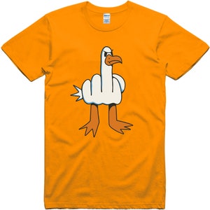 Mens Funny T-shirt Rude Seagull Design Regular Fit 100% Cotton Tee - Etsy