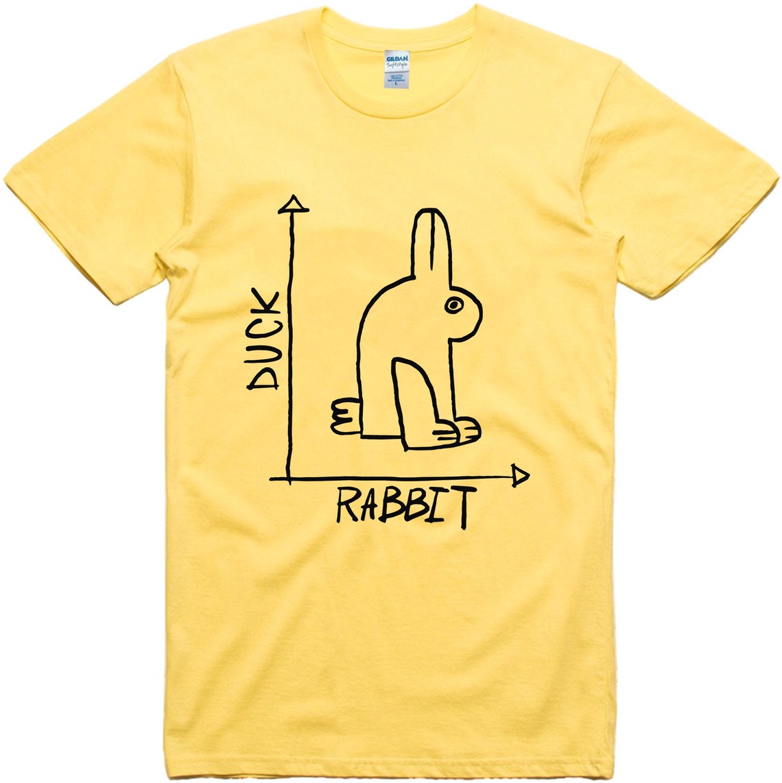 Mens Funny T-shirt Rabbit Duck Design Regular Fit 100% Cotton - Etsy UK