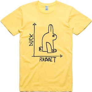 Mens Funny T-shirt Rabbit Duck Design Regular Fit 100% Cotton Tee - Etsy UK