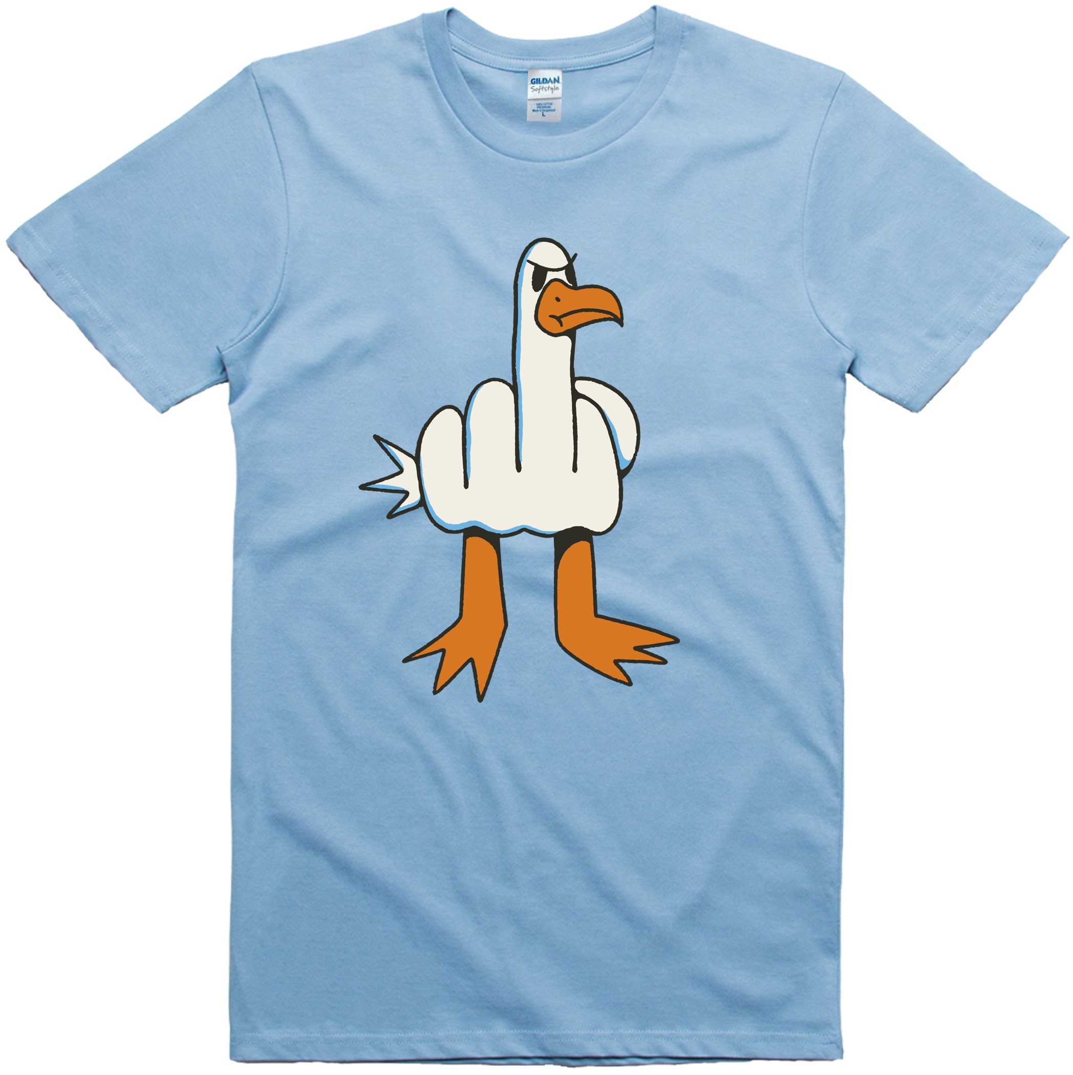 Mens Funny T-shirt Rude Seagull Design Regular Fit 100% Cotton Tee - Etsy