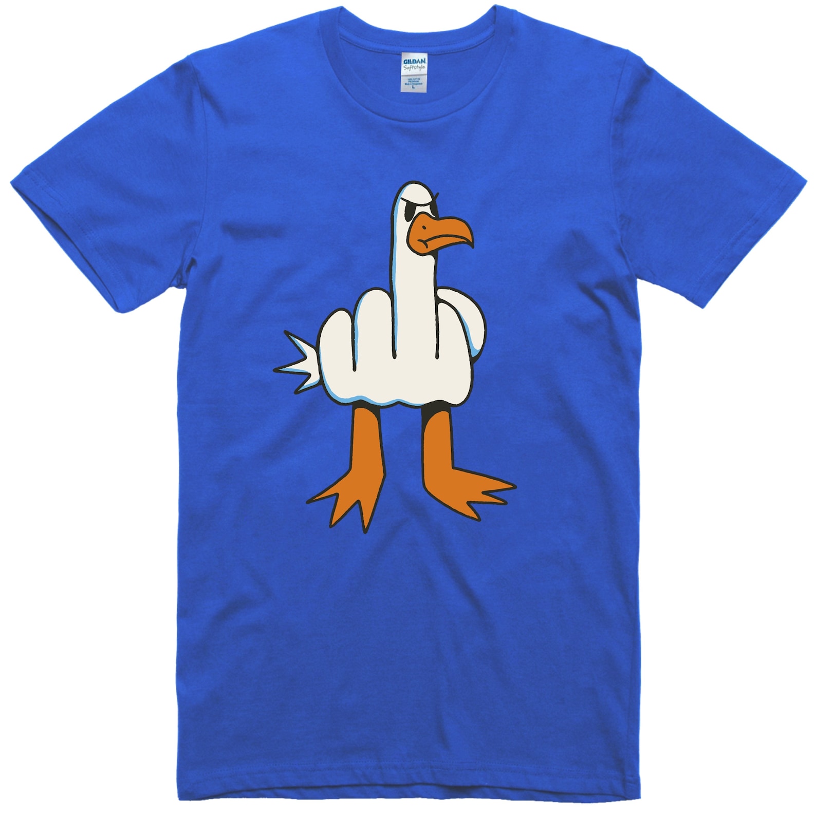Mens Funny T-shirt Rude Seagull Design Regular Fit 100% Cotton Tee - Etsy