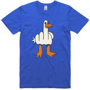 Mens Funny T-shirt Rude Seagull Design Regular Fit 100% Cotton Tee - Etsy