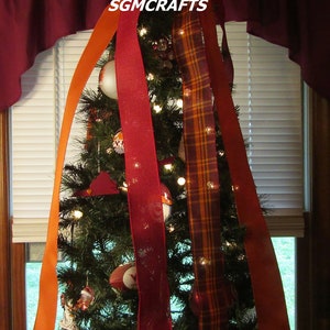 Virginia Tech Christmas Tree Topper Bow VT Hokies Bow VT Decor Orange ...