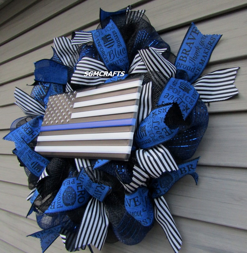 Police Officer Support Wreath Law Enforcement Support Wreath - Etsy