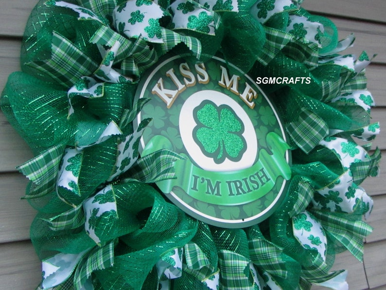 St. Patrick's Day Wreath Irish Wreath St. Patrick's Day Decor Green ...