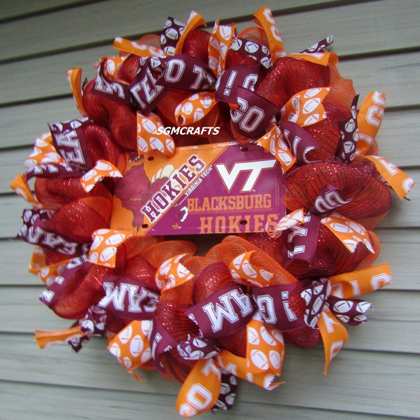 Virginia Tech Wreath - Etsy