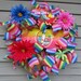 Key West Wreath Beach Wreath Tropical Wreath Seashore Wreath Rainbow ...