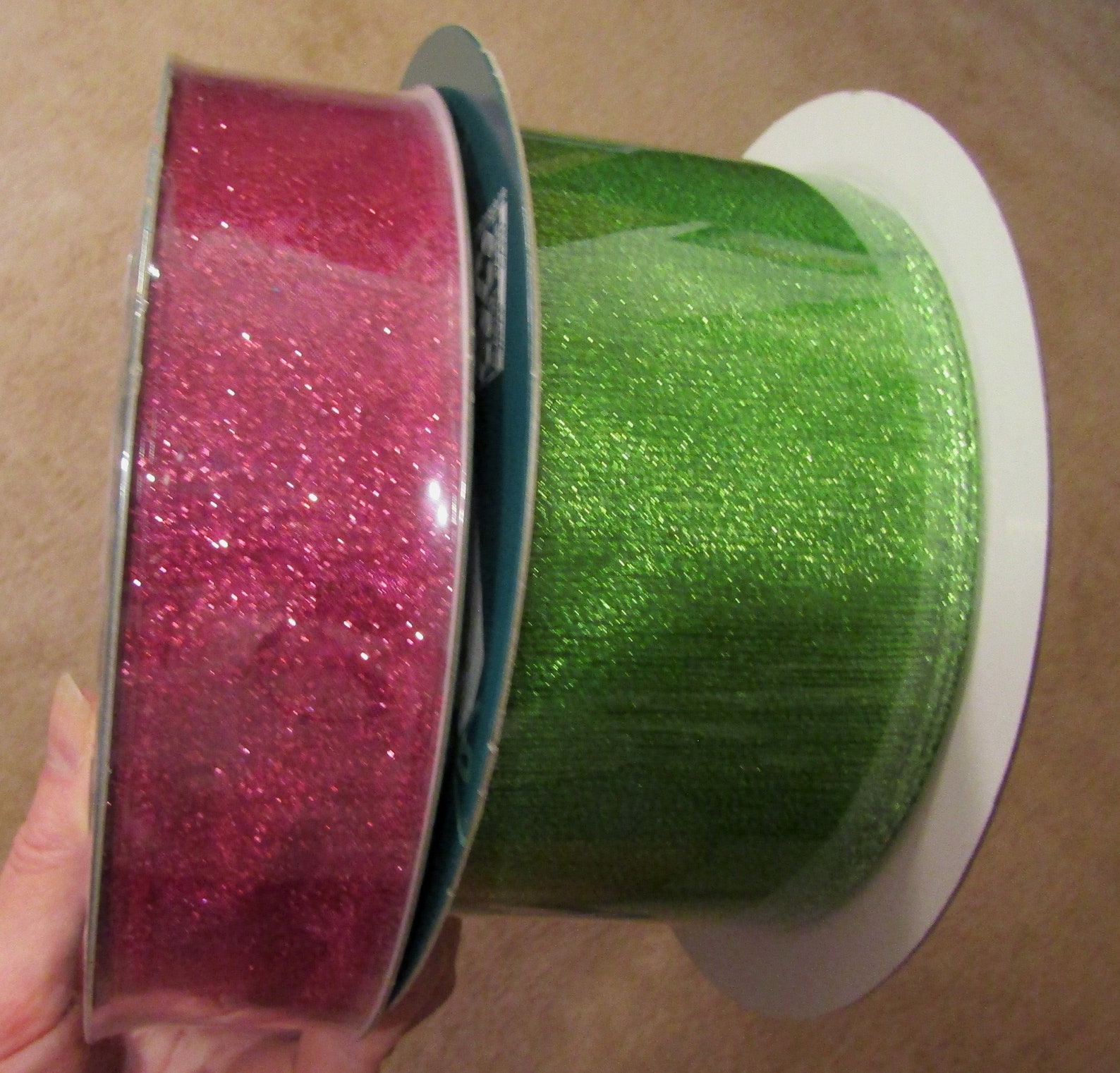 Christmas Tree Topper Bow Red Pink Turquoise and Lime Xmas - Etsy