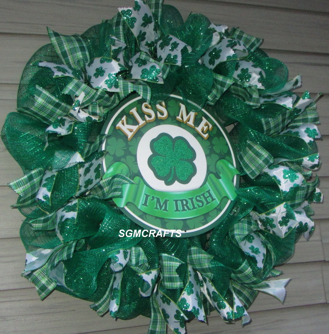 St. Patrick's Day Wreath Irish Wreath St. Patrick's Day Decor Green ...