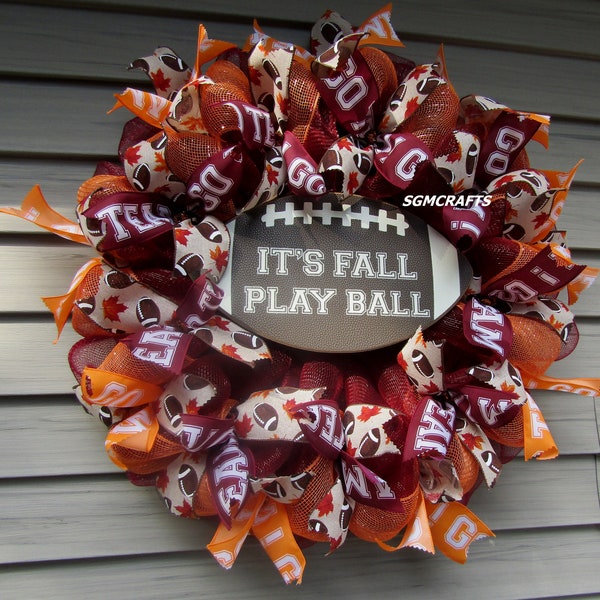 Virginia Tech Wreath - Etsy
