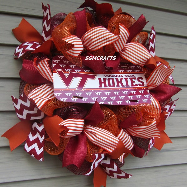 Virginia Tech Wreath - Etsy
