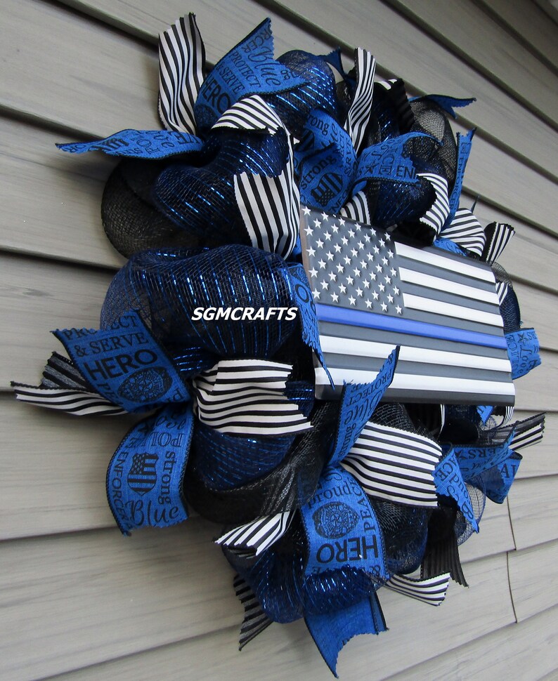 Police Officer Support Wreath Law Enforcement Support Wreath - Etsy