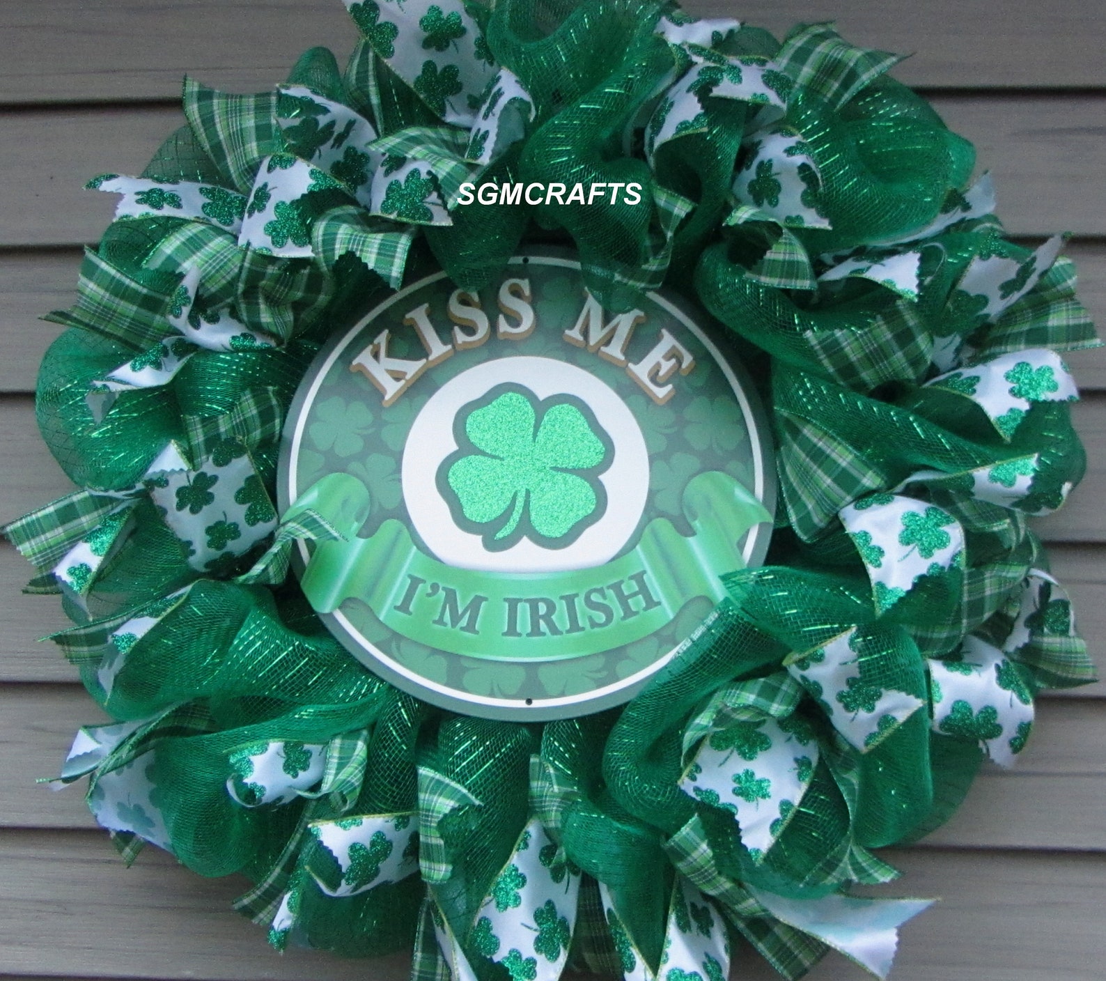 St. Patrick's Day Wreath Irish Wreath St. Patrick's Day Decor Green ...