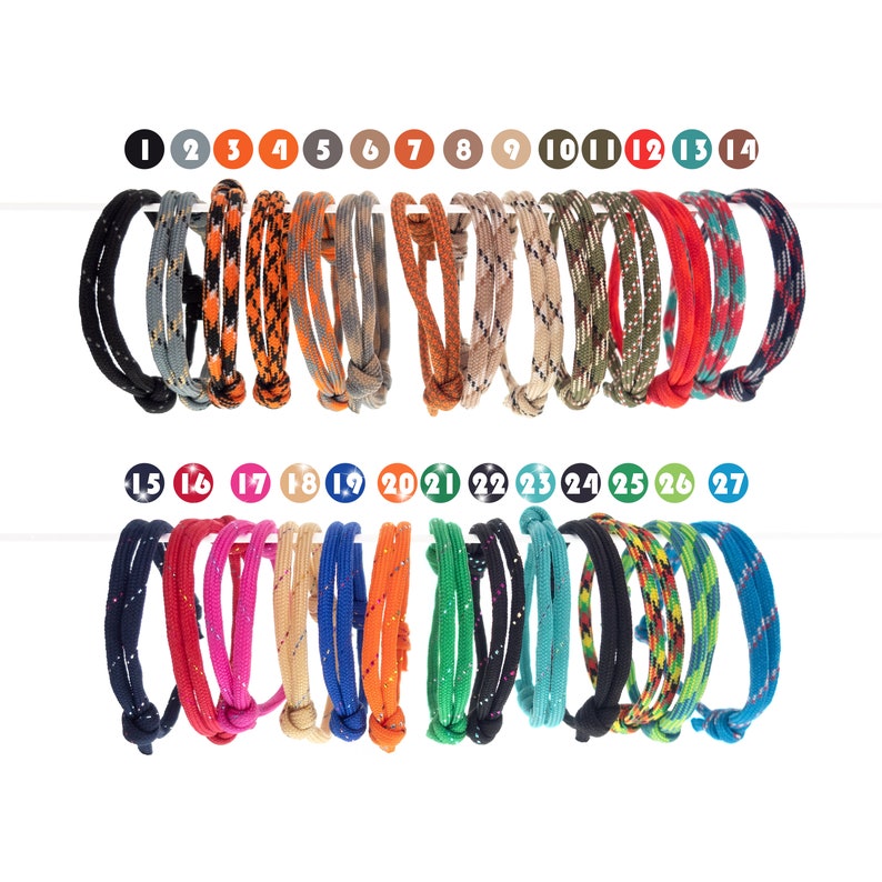 Pulsera de cuerda de escalada para hombre. Pulsera doble de escalada ...