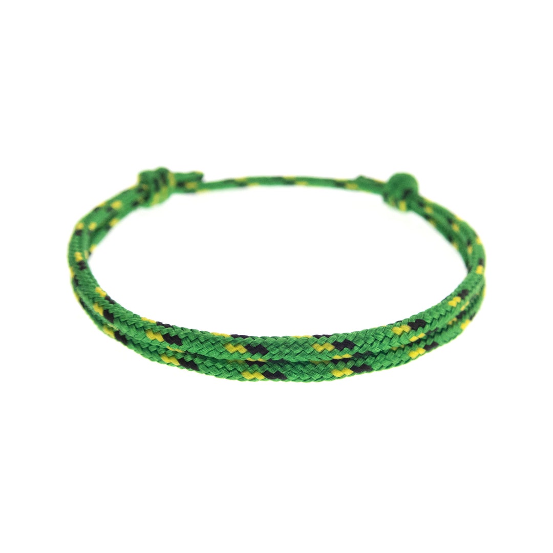 Paracord Sliding Knot Bracelet Green. Adjustable Cord Bracelet for ...