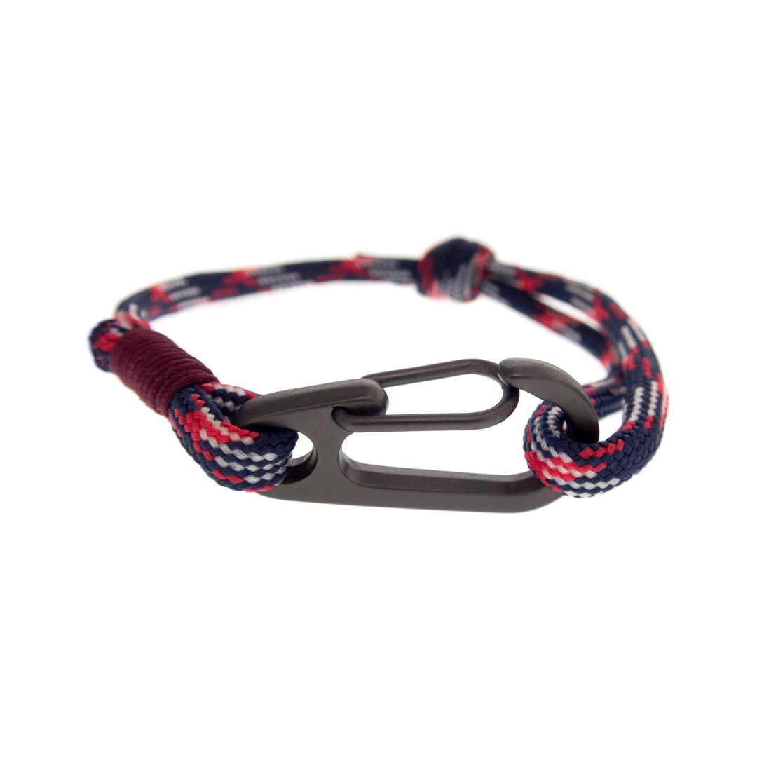 Sailor Surfer Knot Bracelet With Clasp. Adjustable Navy Blue String ...