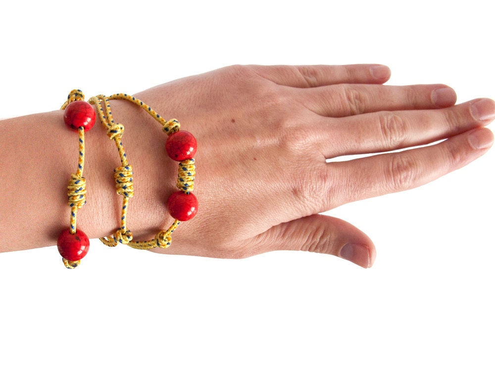 Rock Climber Jewelry Rope Bracelet Paracord Bracelet Of Climbing Rope 