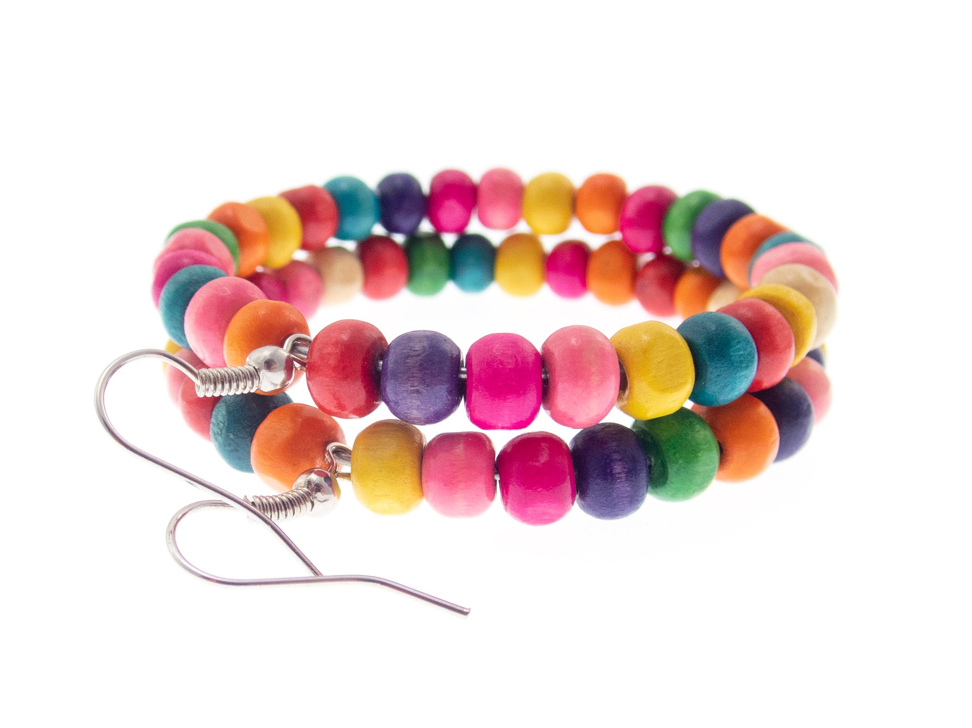 Boho Beaded Hoop Earrings, Big Hoop Beaded Earrings, Multi Colored ... Boho Beaded Hoop Earrings, Big Hoop Beaded Earrings, Multi Colored ...