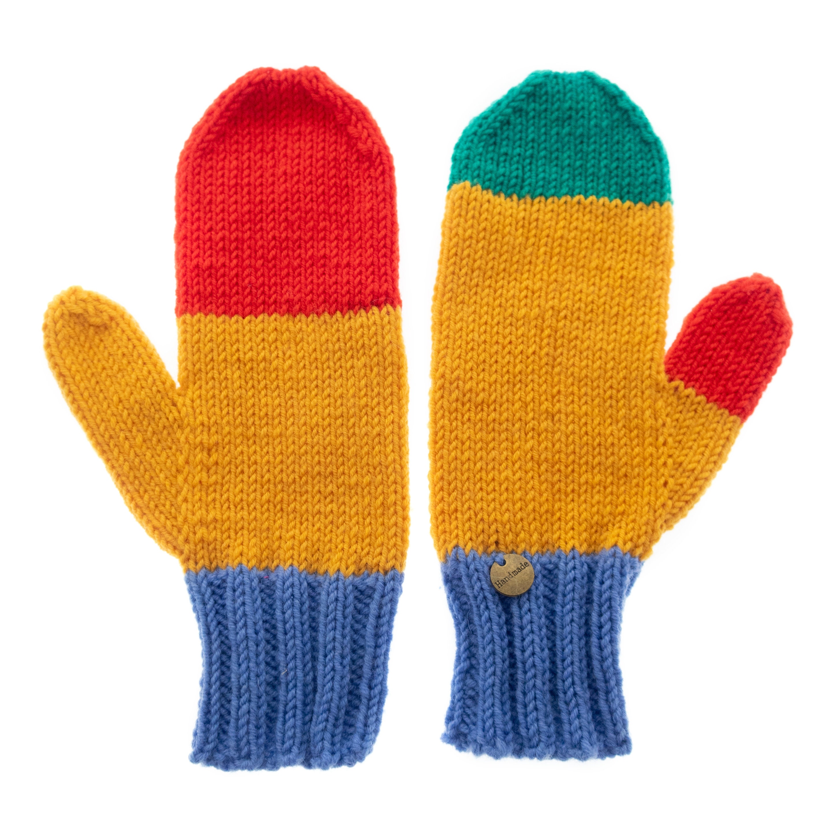 Mittens Adult, Cute Mittens Gloves, Hand Knitted Winter Asymmetrical ...