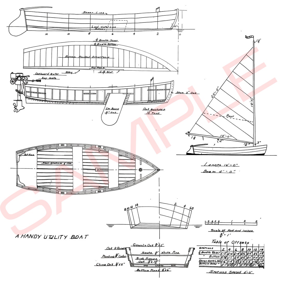Vintage Boat Drawing Digital Download - Etsy