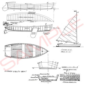 Vintage Boat Drawing Digital Download - Etsy