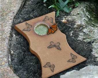Butterfly Puddler Dish Butterfly Feeder Satin Oatmeal With Recycled ...