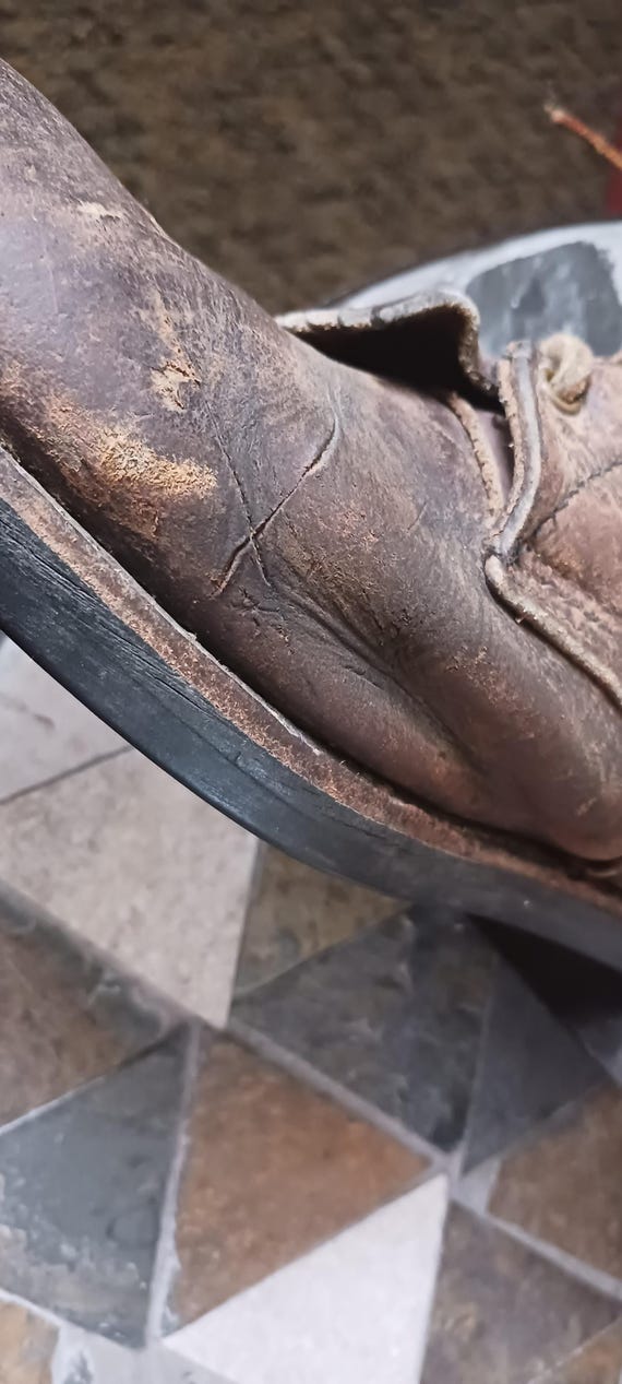 1960's 1970's Distressed Iron Ranger Roper Lineman Lo… - Gem