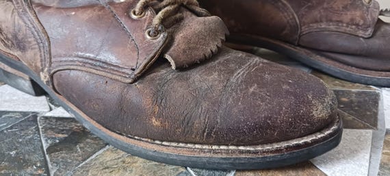 1960's 1970's Distressed Iron Ranger Roper Lineman Lo… - Gem
