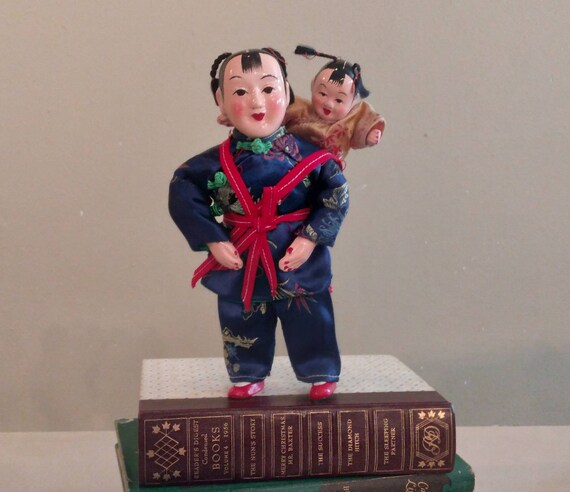 1940's Wood Composition Hand Painted Asian Chinese Doll - Etsy