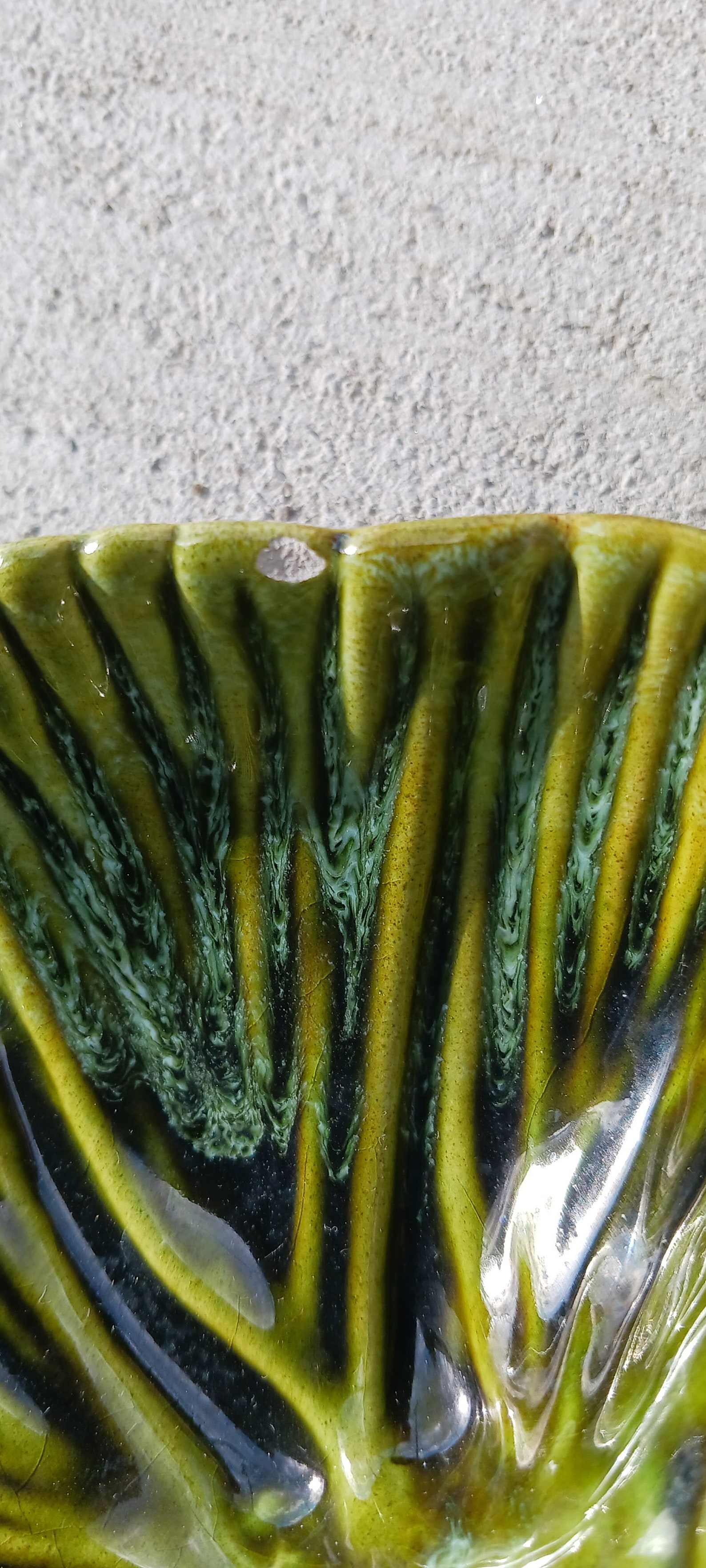 Wade California USA Pottery 112 Big Leaf Green Pineapple Chip Dip ...