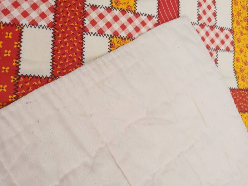 Retro 1970's Calico Baby or Picnic Blanket Throw FREE - Etsy