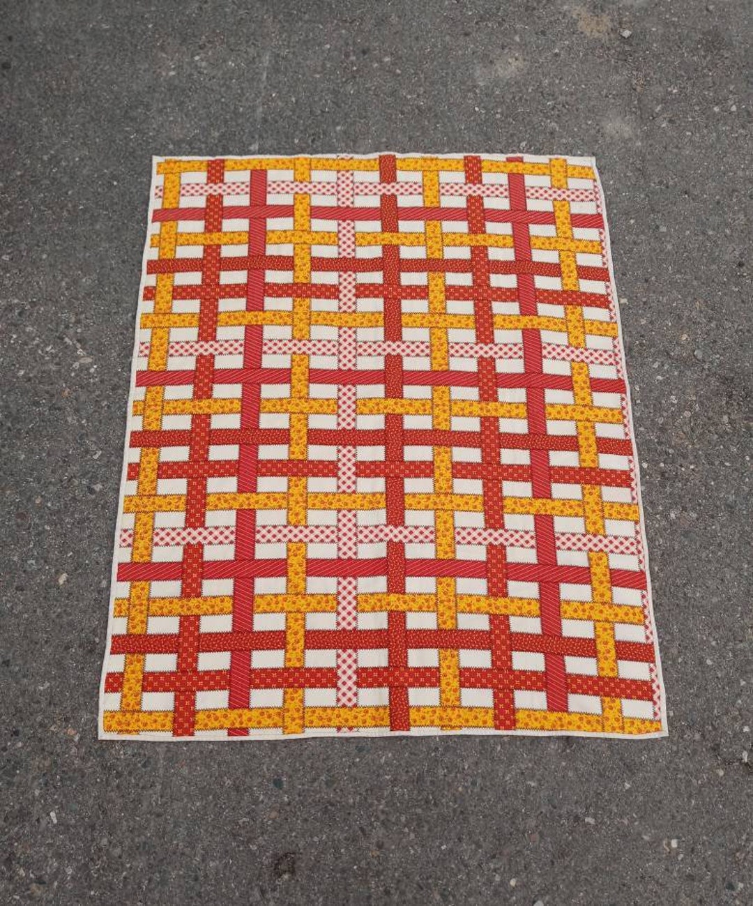 Retro 1970's Calico Baby or Picnic Blanket Throw FREE SHIPPING - Etsy