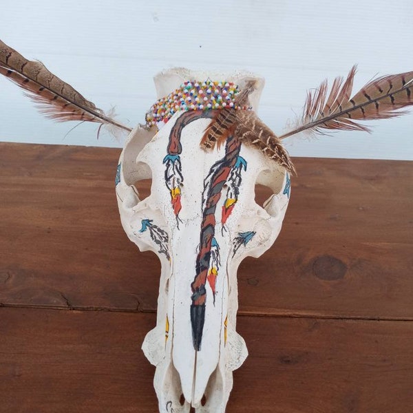 Hand Painted Skull - Etsy