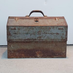 Old Metal Patina Vintage Kennedy Machinist Tool Box- Expanding Tool ...