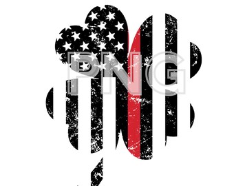 Thin Blue Line Distressed Shamrock PNG File - Etsy