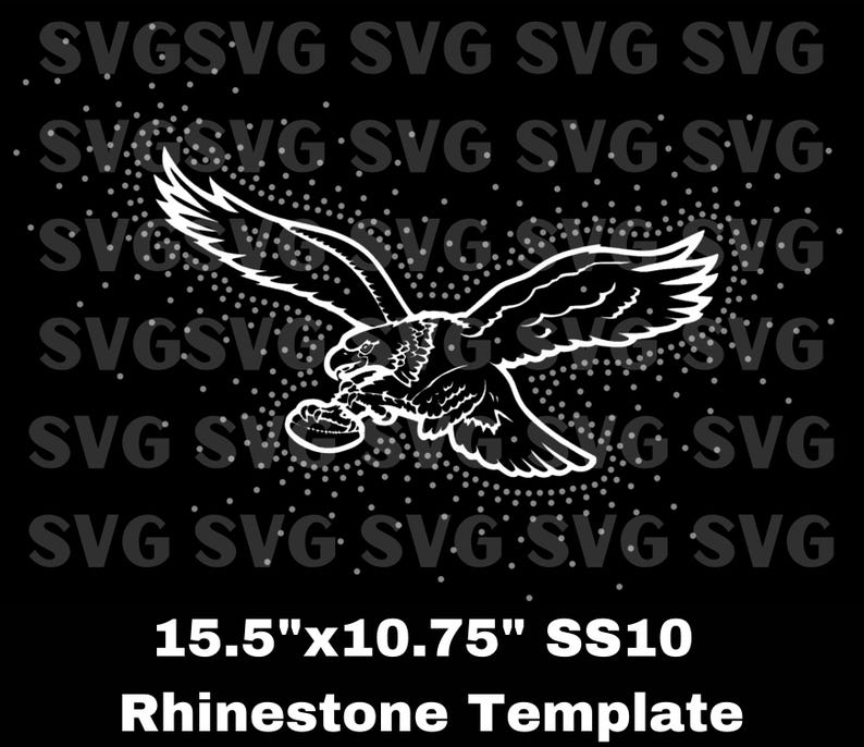 Eagles Rhinestone SS16 and SS10 Template SVG - Etsy