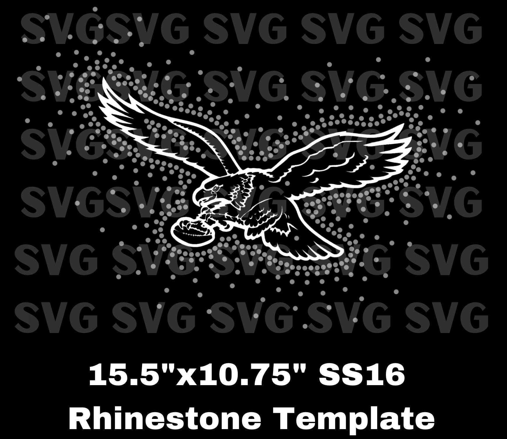 Eagles Rhinestone SS16 and SS10 Template SVG - Etsy
