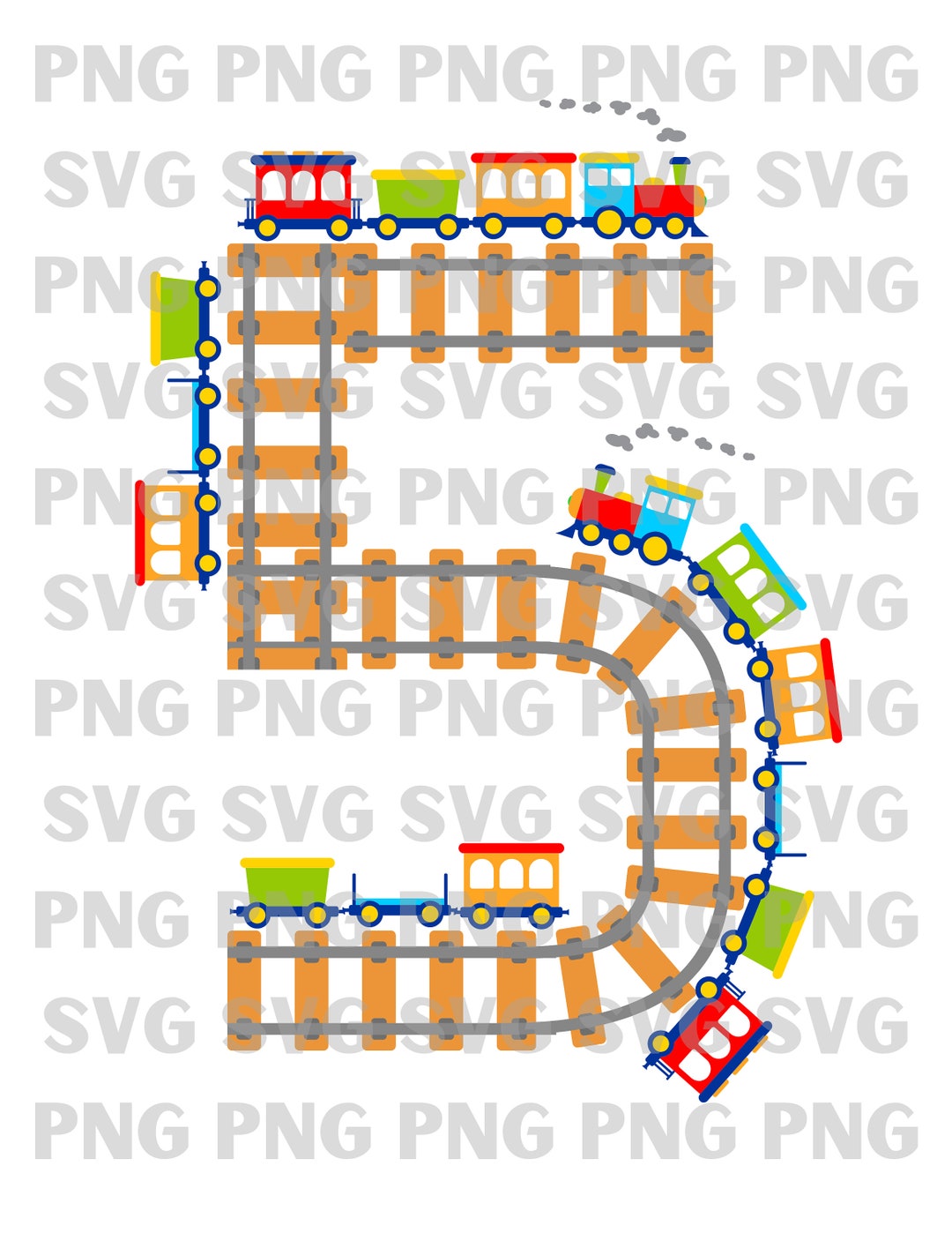 Choo Choo Train Number 5 PNG and SVG - Etsy