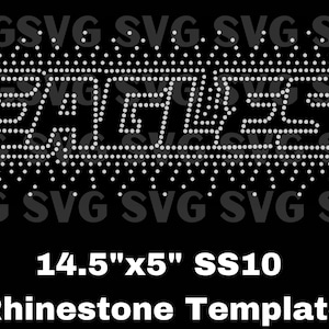 Eagles Rhinestone SS10 Template SVG - Etsy