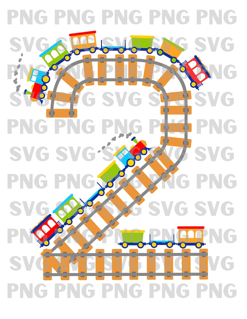 Choo Choo Train Number 2 PNG and SVG - Etsy